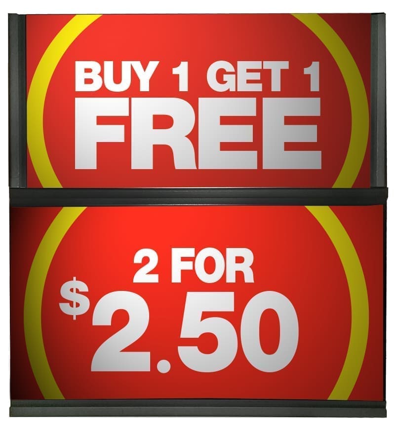 Double Sign Holder Black End Cap | Sign Frames