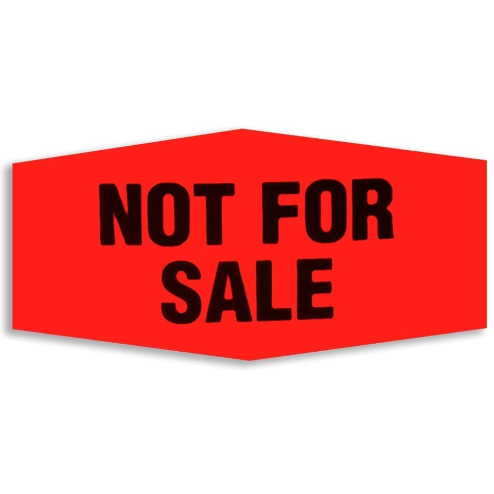 Not For Sale Labels - 1000 stickers | Dayglo Sale Stickers