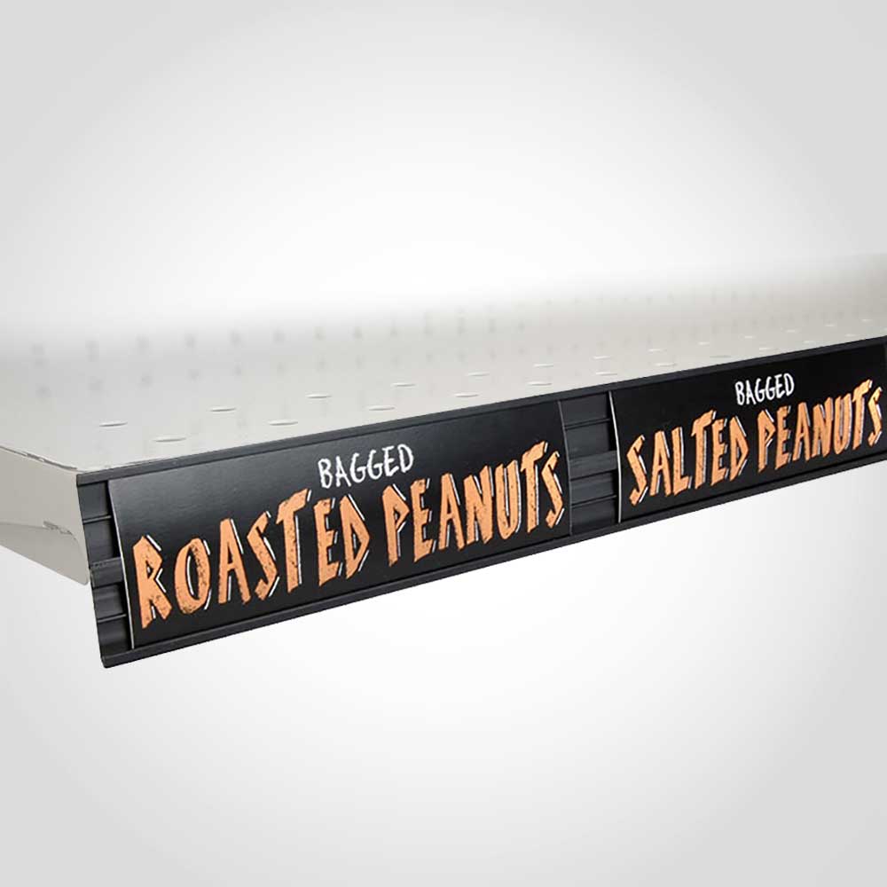 2 Channel Self-Adhesive Label Track | Retail Shelf Sign Holder