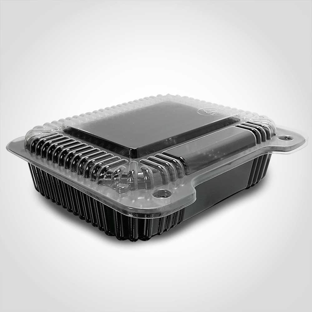 Square Plastic Clamshell - 300/case | Takeout Containers