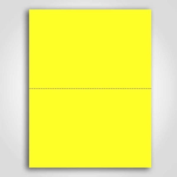 Ultra Day-Glo Fluorescent Yellow Sign 5.5" x 8.5" - 100 Pack