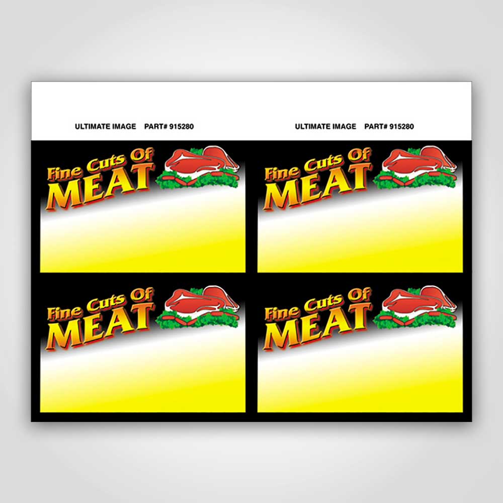 Fine Cuts of Meat Sign Cards 3.5" x 5.5" - 50/pkg