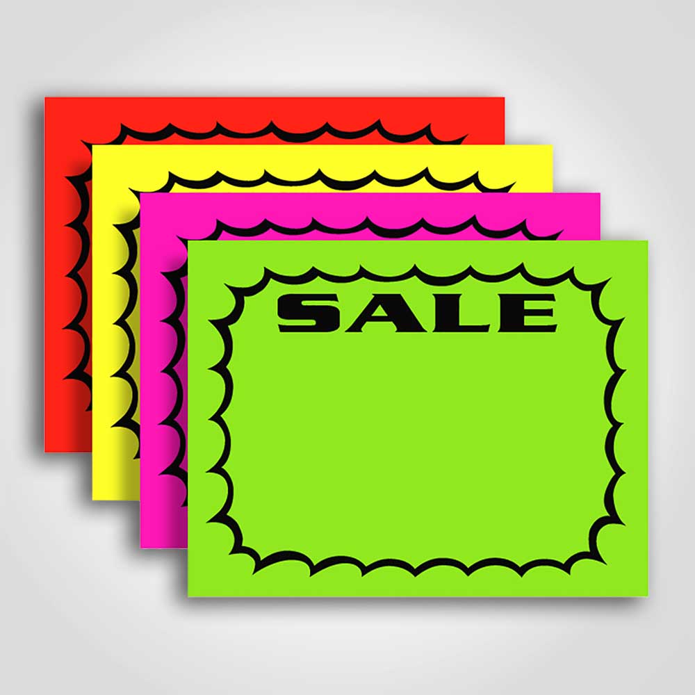 Sale Burst Sign Cards - 1 up - 100/pkg | Sign Cards