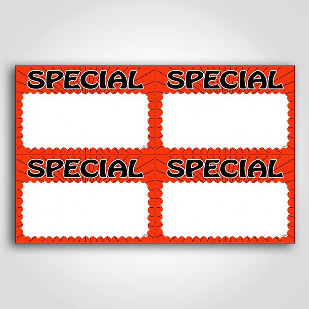 Special Laser Bright Sign Card 3.5" x 5.5" - 50/pkg