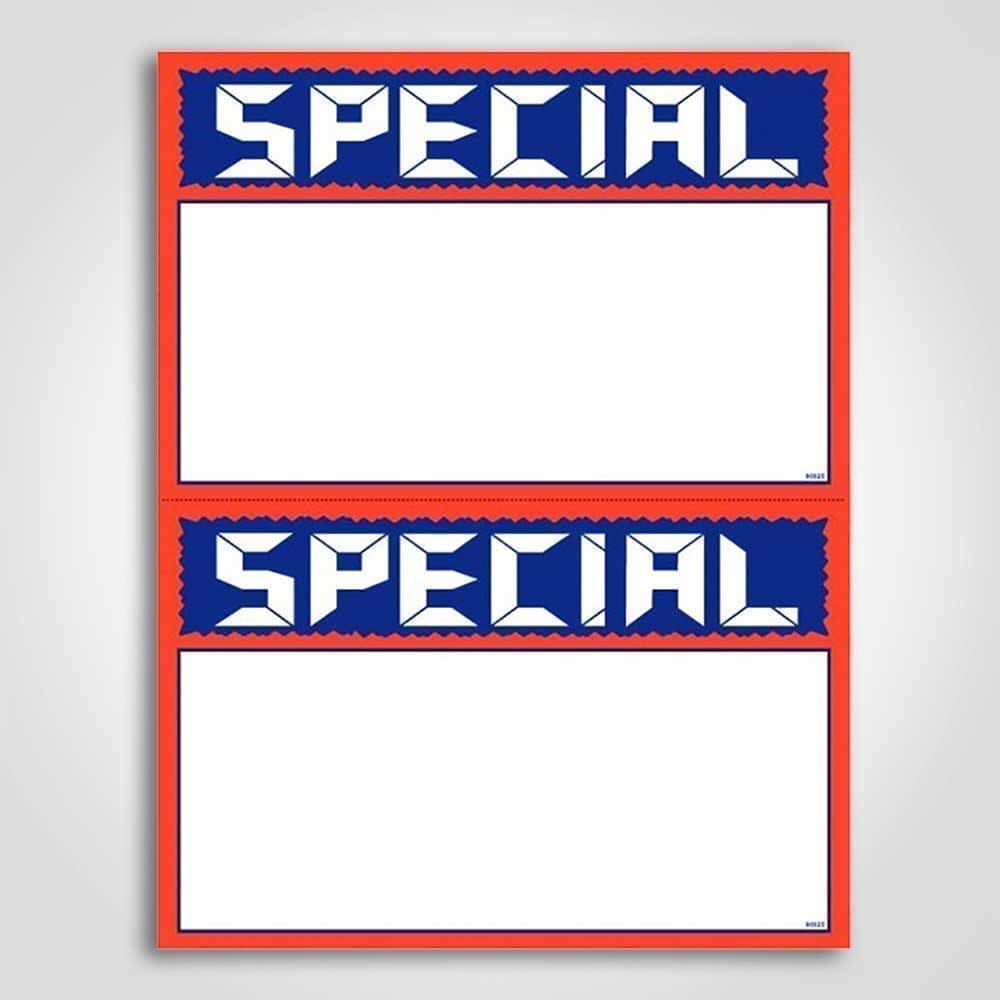 Sign Cards | Special Laser Bright Sign Card 5.5 x 8.5 | store signs
