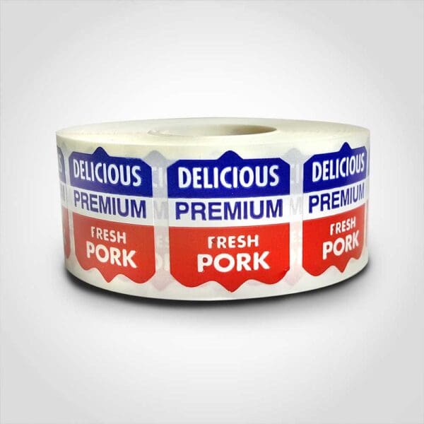 Delicious Premium Fresh Pork Label, Butcher Sticker - 1000/roll