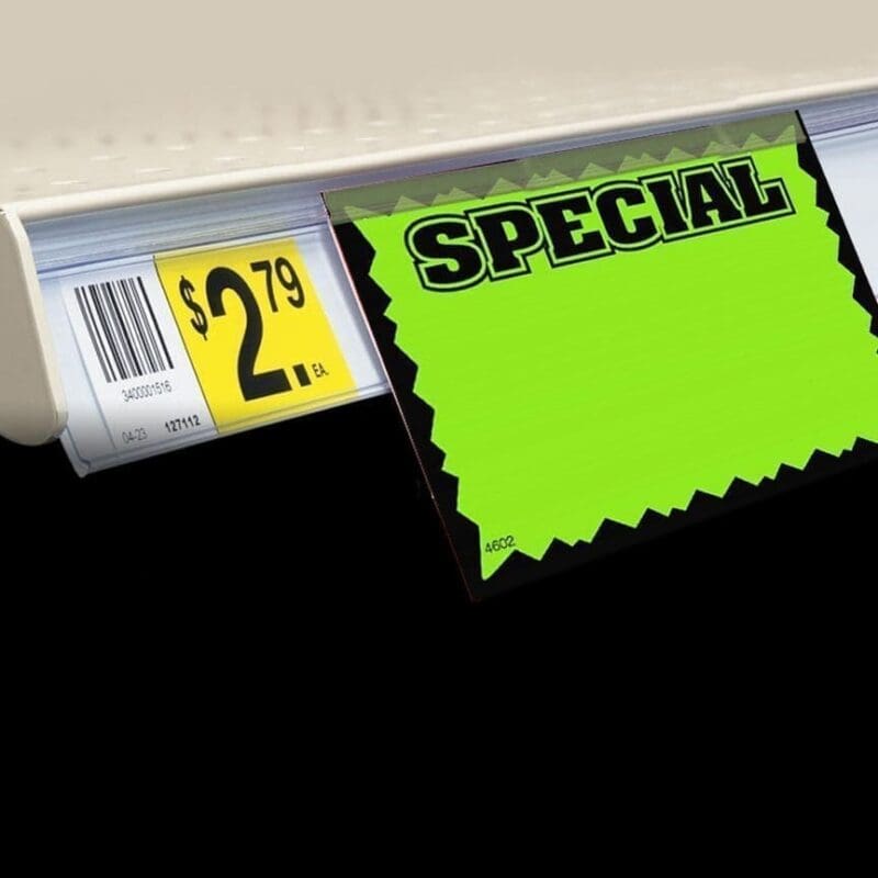 Special Ultra Day-Glo Sign Cards Black on Fluorescent 3.5" x 2.5"