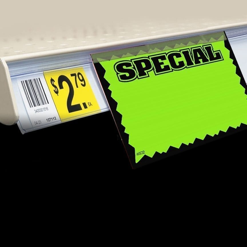 Special Ultra Day-Glo Sign Cards Black on Fluorescent 3.5" x 2.5"
