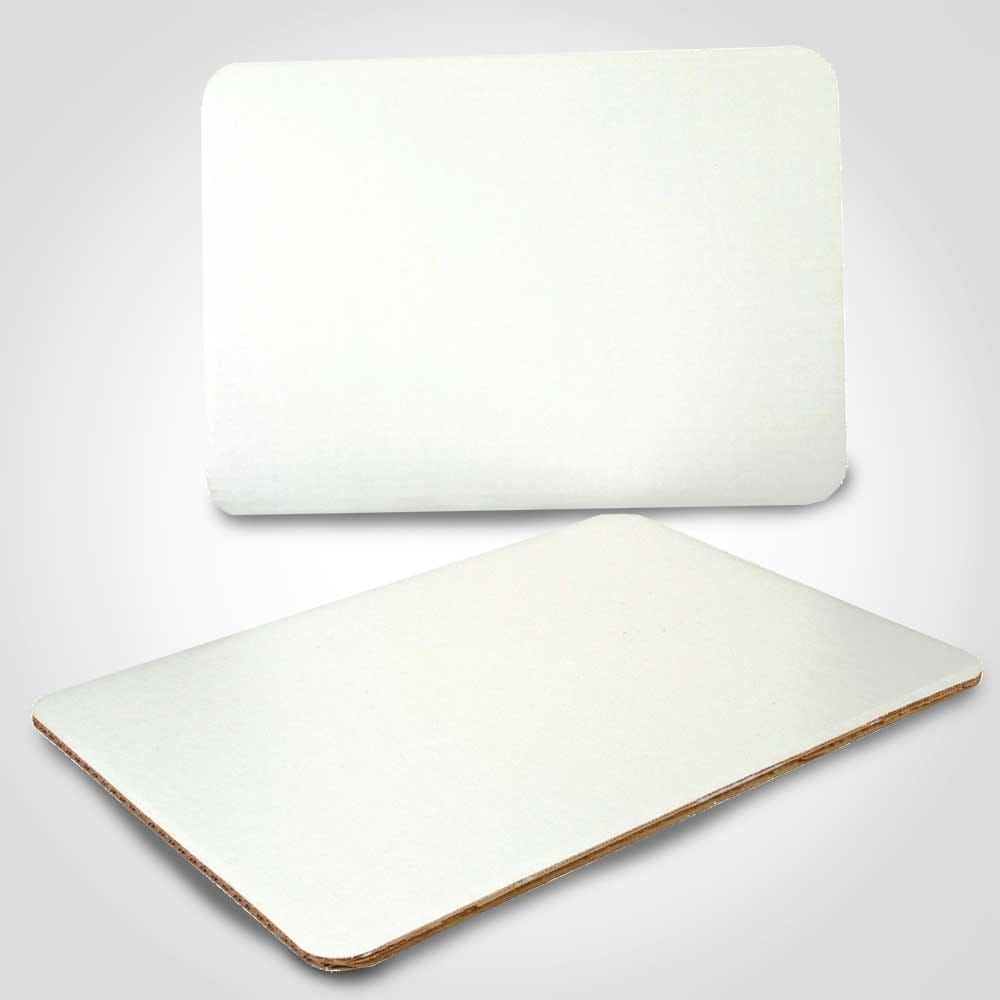 19 x 14" Double Walled White Cake Pad - 50/case
