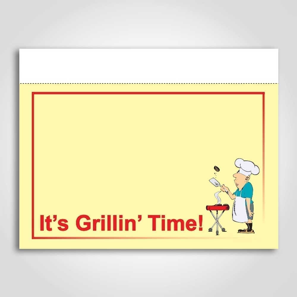 Its Grilling Time Sign Card 11" x 7" - 50/pkg | Sign Cards