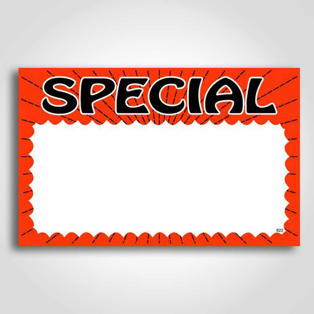 Special Sign for Shelf Merchandising 5.5" x 7" - 100/pkg
