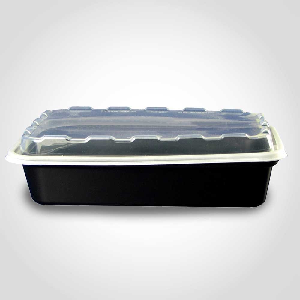12 oz. Microwavable Rectangular Container with Lid - 150/case