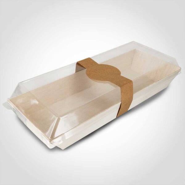 Rectangular Samurai Wooden Meal Tray 14oz | 100 PACK