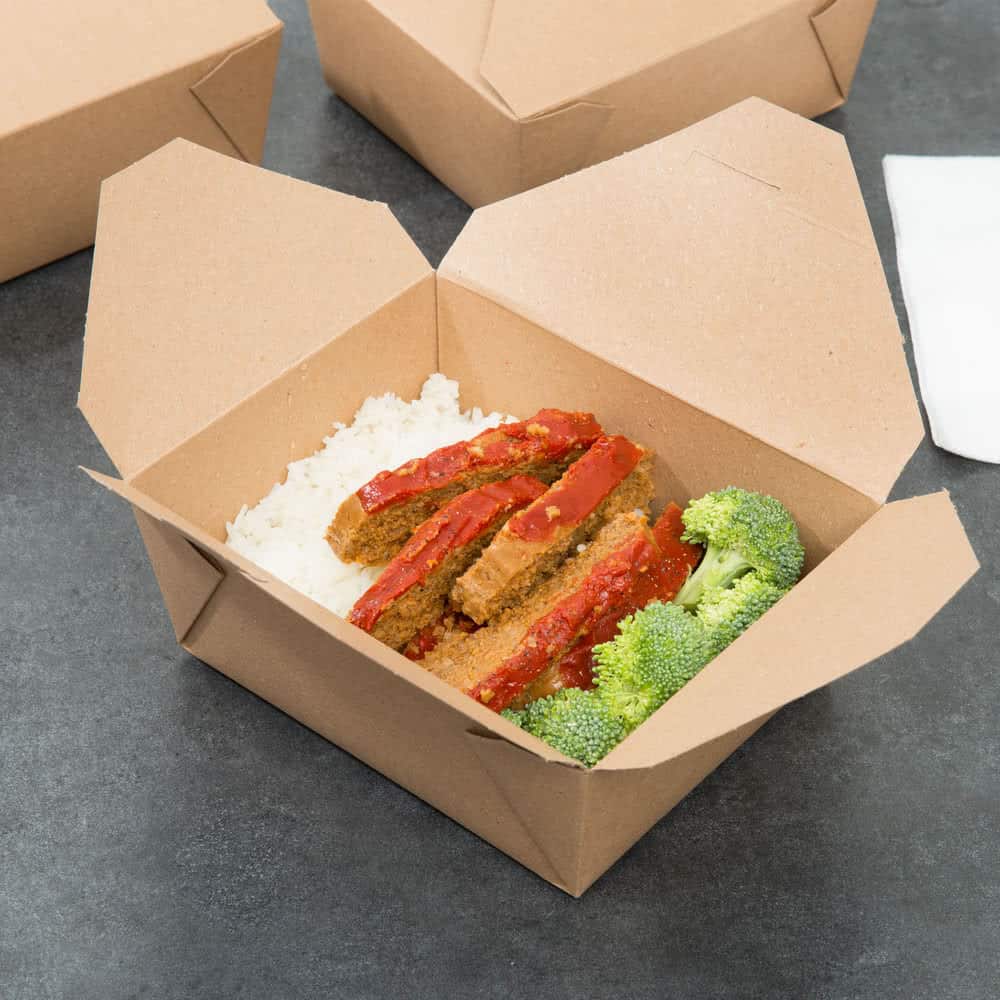Take Out Supplies | Brown Kraft Carryout Box 6 x 4.75 x 2.5 in