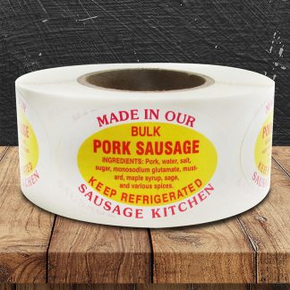 Meat Labels | Ground Chuck Labels - Roll of 1000 Adhesive Stickers