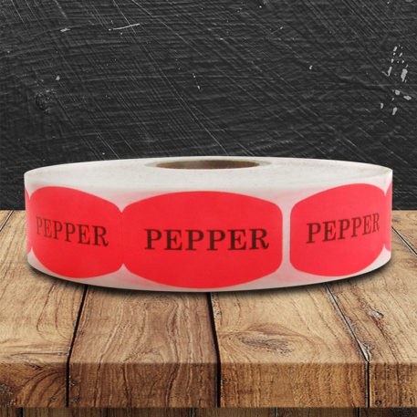 Deli Labels | Pepper Labels - Roll of 1000 Adhesive Stickers