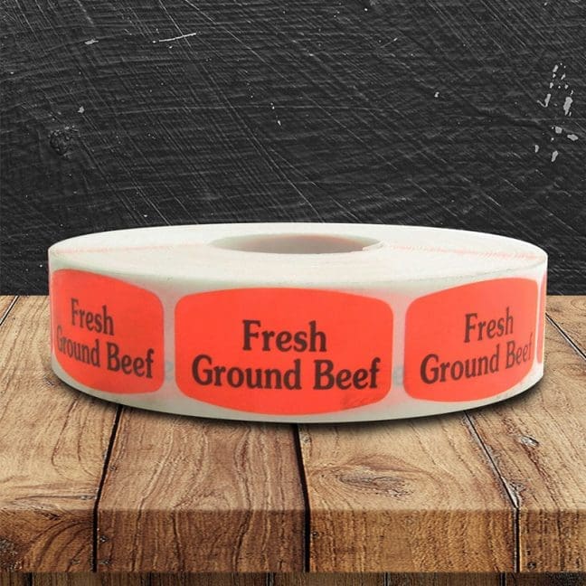 Fresh Ground Beef Labels | 1000 Stickers - Brenmarco.com