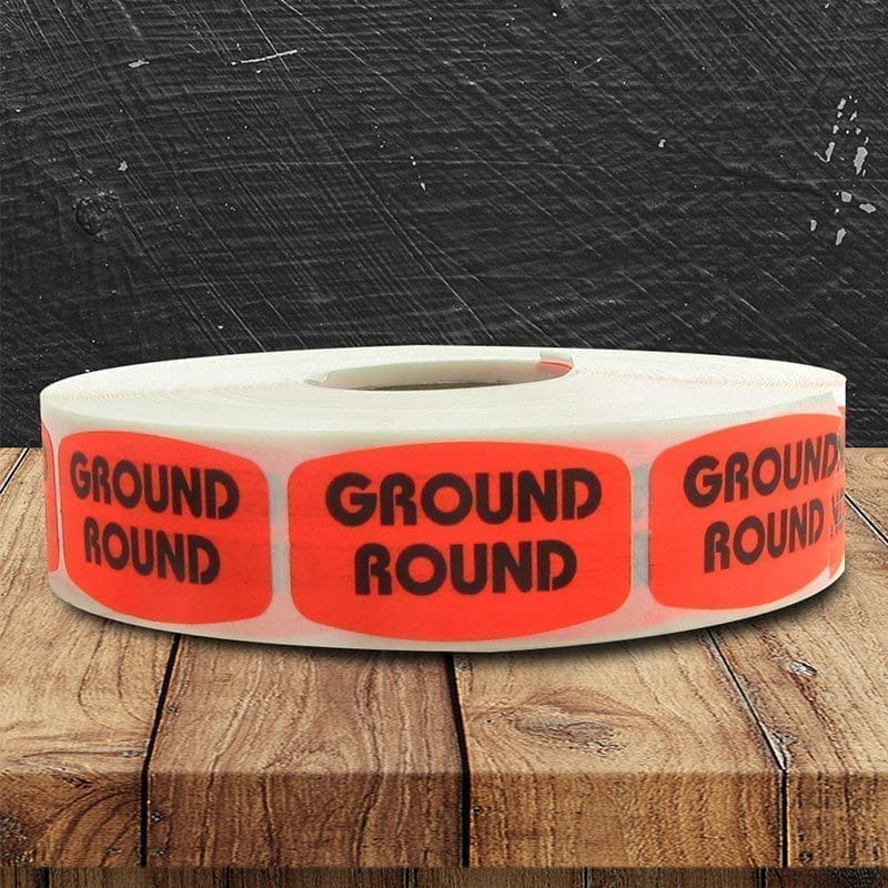 Ground Round Labels | 1000 Stickers - Brenmarco.com