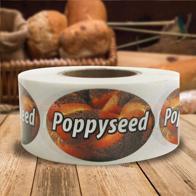 Poppy seed Labels | 500 Stickers - Brenmarco.com