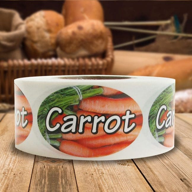 Carrot Labels | 500 Stickers - Brenmarco.com