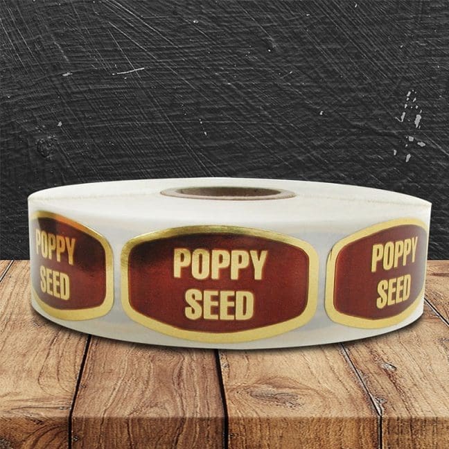 Poppy Seed Labels | 1000 Stickers - Brenmarco.com