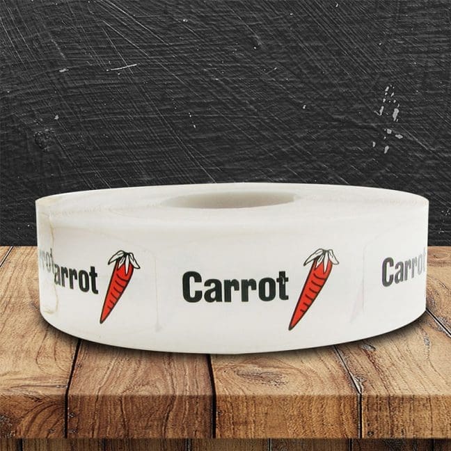Carrot Labels | 1000 Stickers - Brenmarco.com