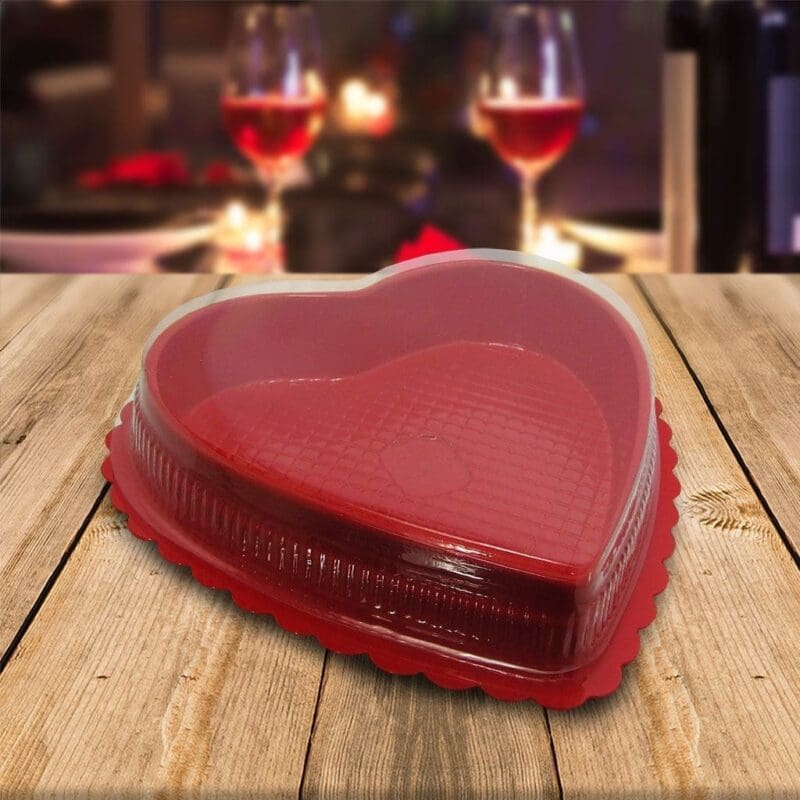 Valentine Party Trays | Heart Shaped Container 6 x 6 in