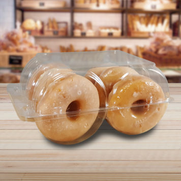 6 Count Donut Clamshell Takeout Container | Shop bakery supplies