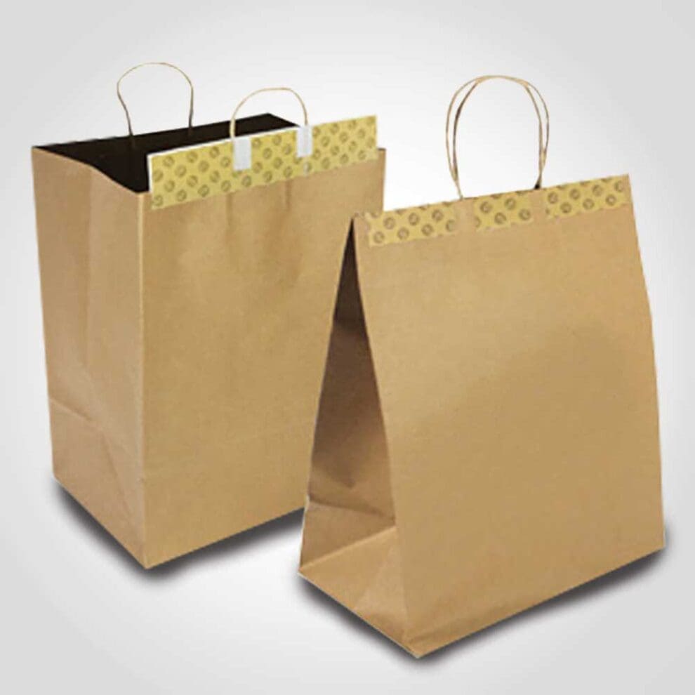 Food Take Out Tamper Resistant Paper Bags | 100pk