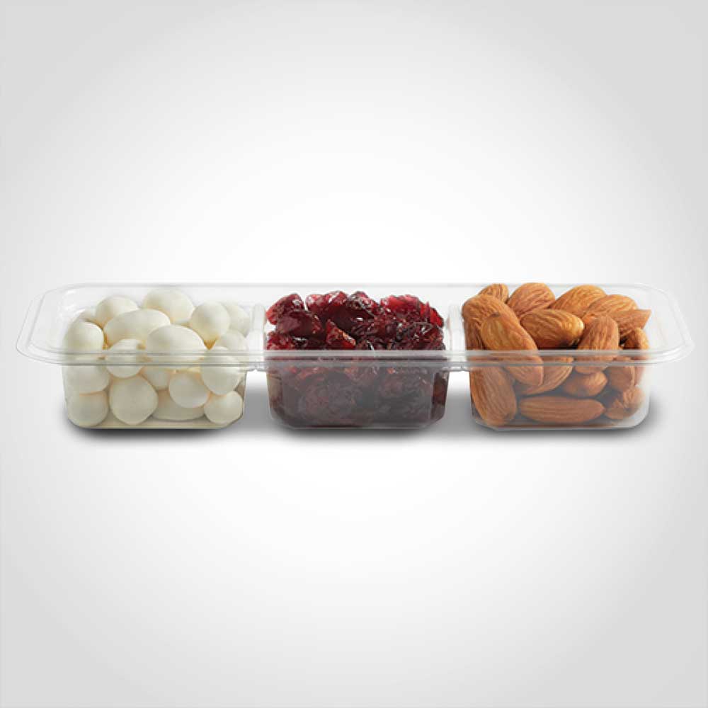 Snackcubes 3 Compartment Snack Container - 1056/case