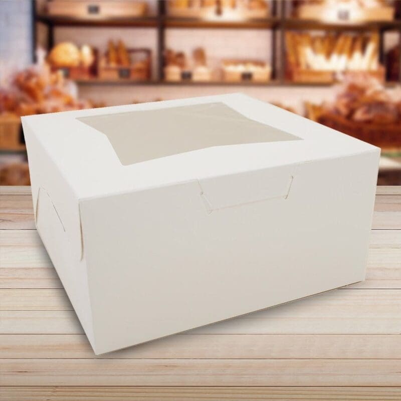 10 inch Cake Box White 10 x 10 x 4 inch - Brenmarco.com