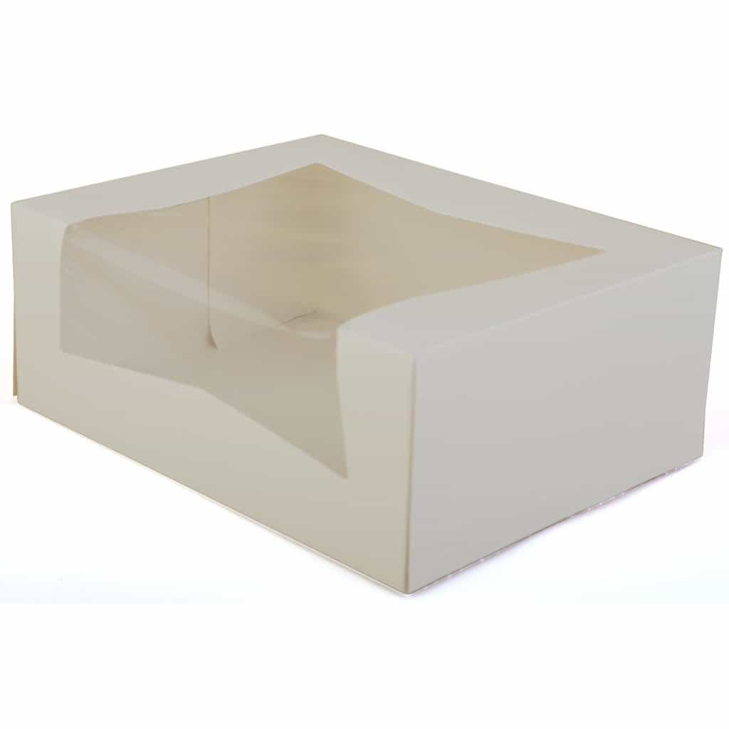 Donut Box with Window 9 x 7 x 3.5" - 200/case | Bakery Boxes
