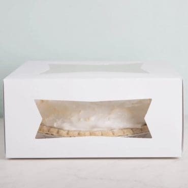 9 inch White Cake Box with Window 9 x 9 x 4 - Brenmarco.com