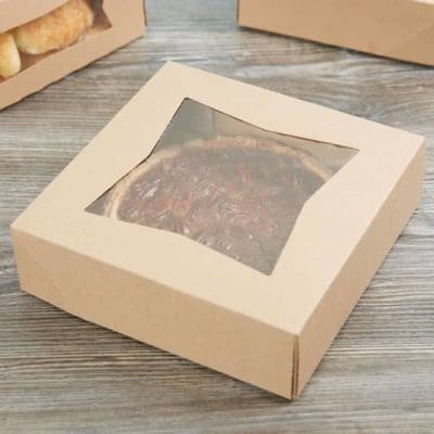 9 inch Pie Box with Window 9 x 9 x 2.5 in - Brenmarco.com
