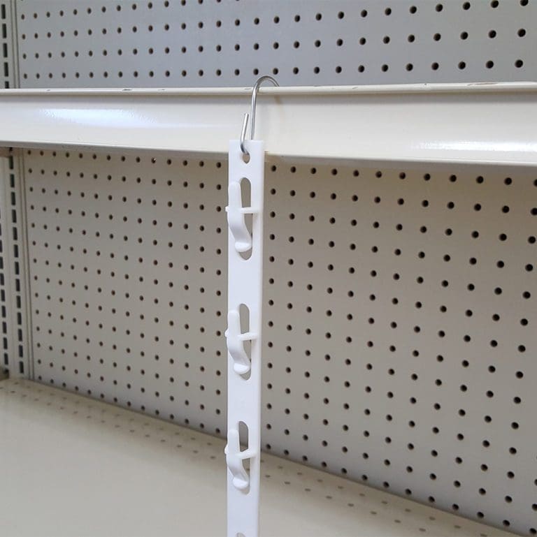 6 Station Double Duty Merchandising Strip - Plastic Merchandiser