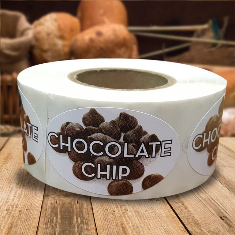 Chocolate Chip Labels | 500 Stickers - Brenmarco.com