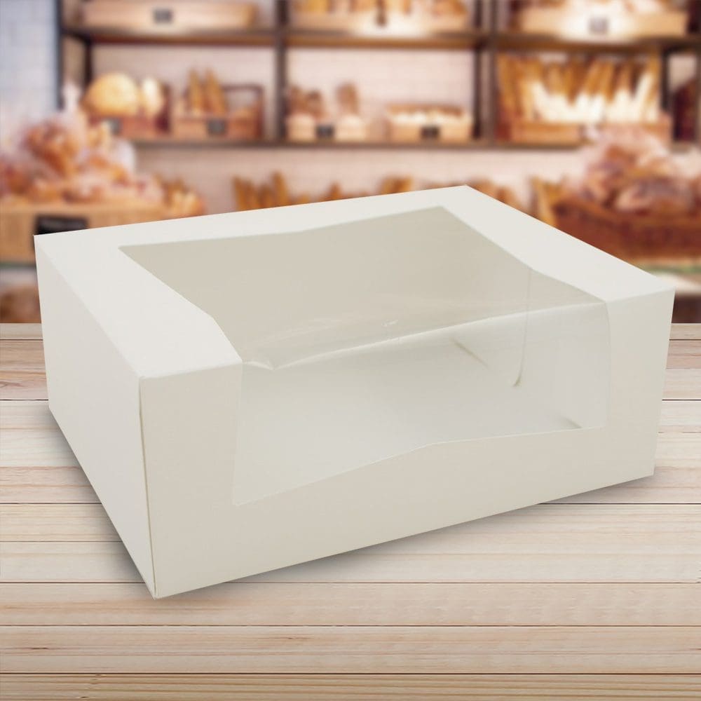 Donut Box with Window white for 1 dozen - Brenmarco.com