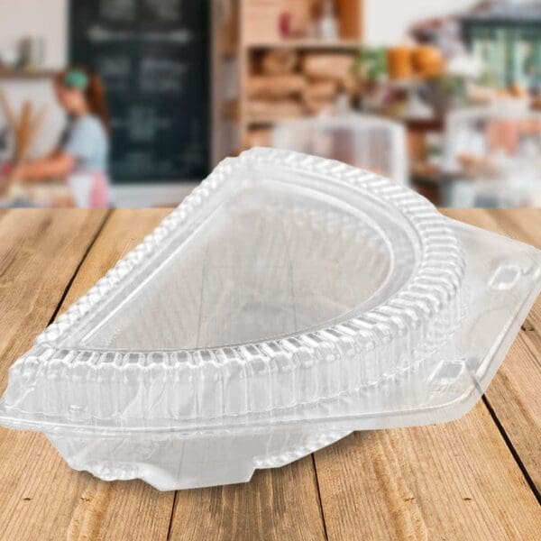 Cake Slice Container - Medium Plastic Pie Clamshell 300pk