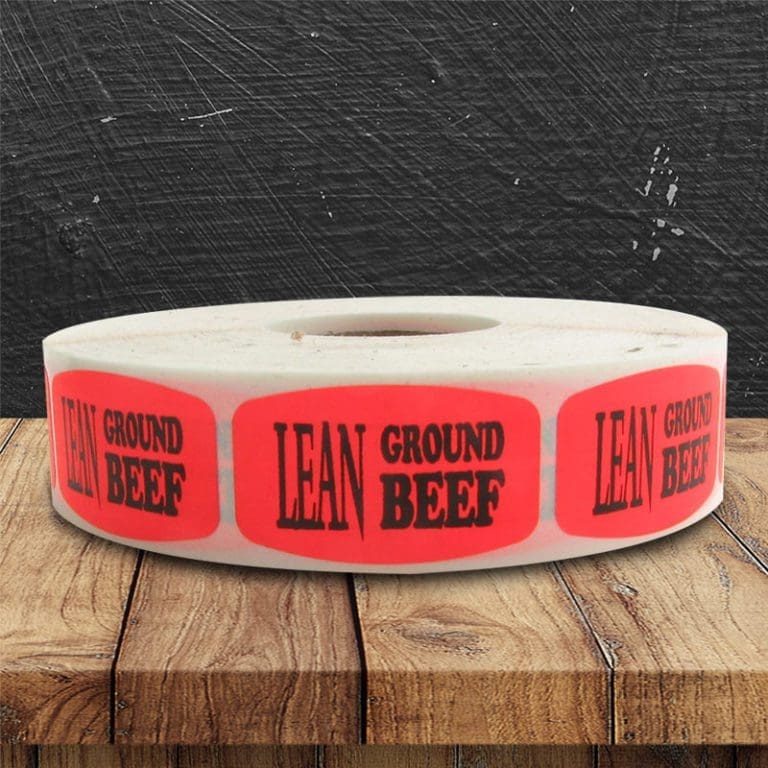 Lean Ground Beef Labels | 1000 Stickers - Brenmarco.com