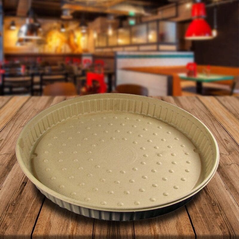 Pizza Packaging | Compostable Pizza Tray 12 inch made from sugar cane