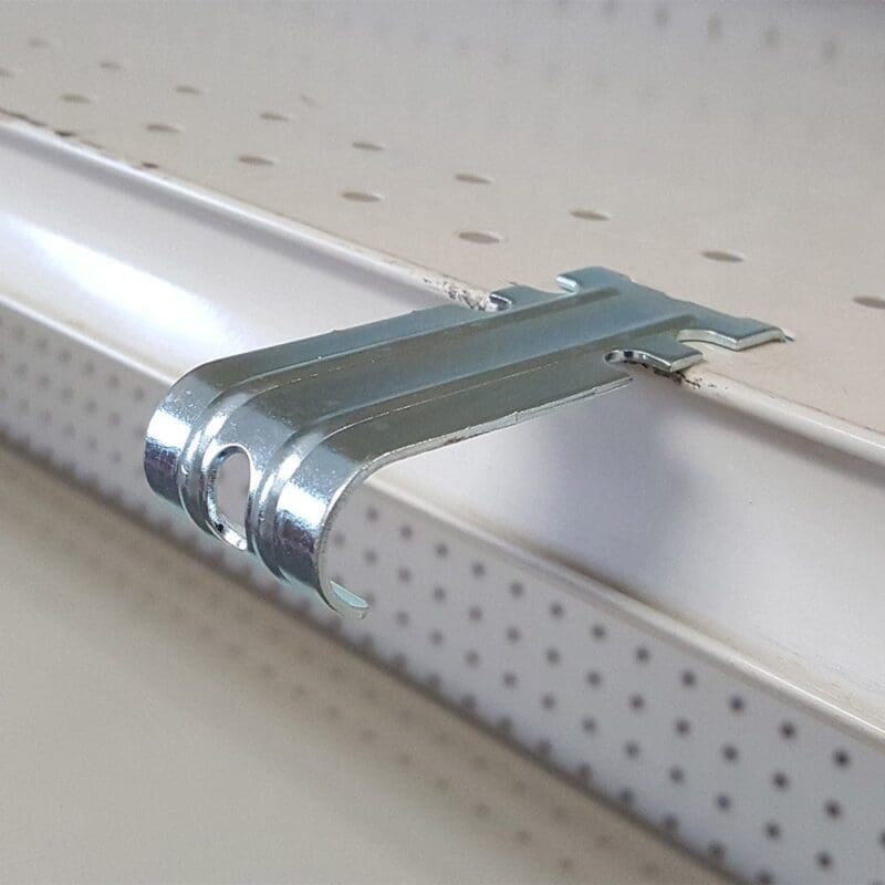 Heavy Plastic Merchandising Strip with 12 clips - 100 Pack