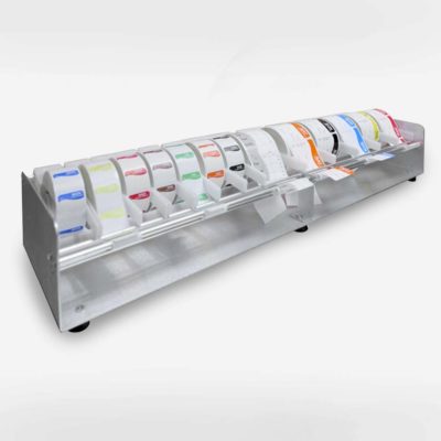 Aluminum Label Dispenser - 20 Roll Capacity | Labels | Brenmar Company