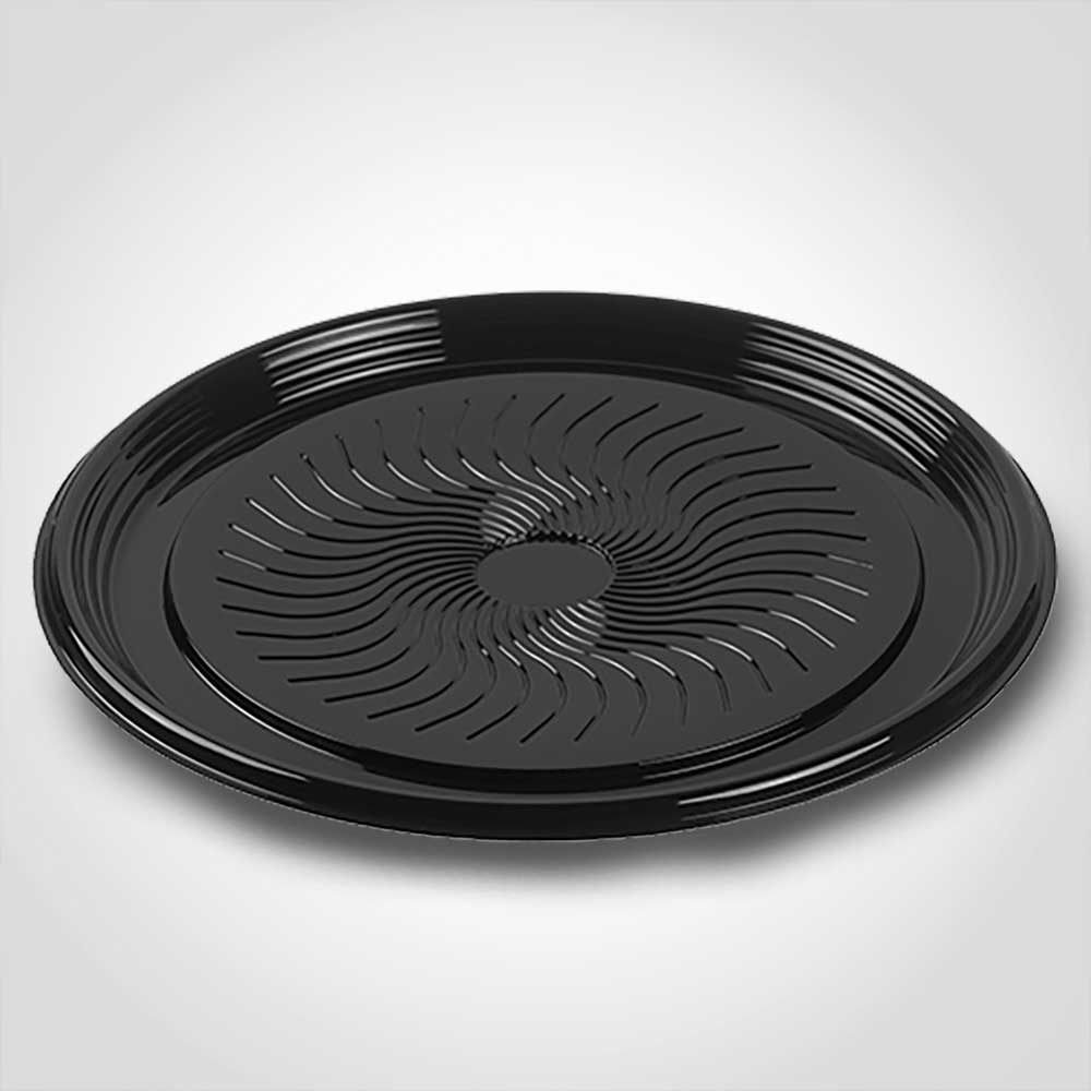 16" Black Bulk Pack Party Cater Tray Base - 50/case