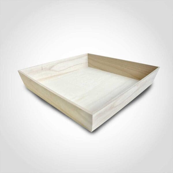 Wood Tray | Heavy Duty Wooden Tray - 14.75 x 14.75 x 3in - 10 PACK
