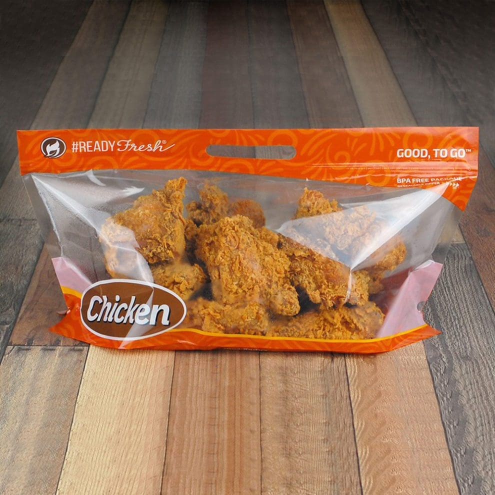 Fried Chicken Pouch 12-Piece with Handle - 250 Pack