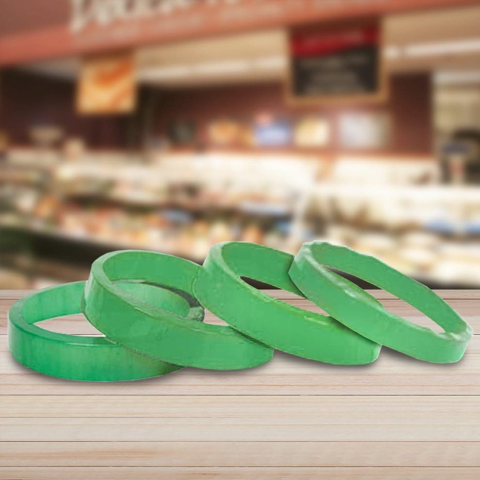 Shrink Bands for Food Containers | Shrink Bands 4.5 inch Green