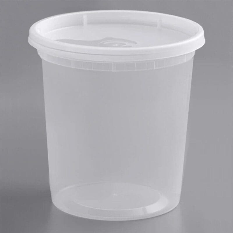 32oz Deli Cup Heavy Duty with Clear Lid | 240PK