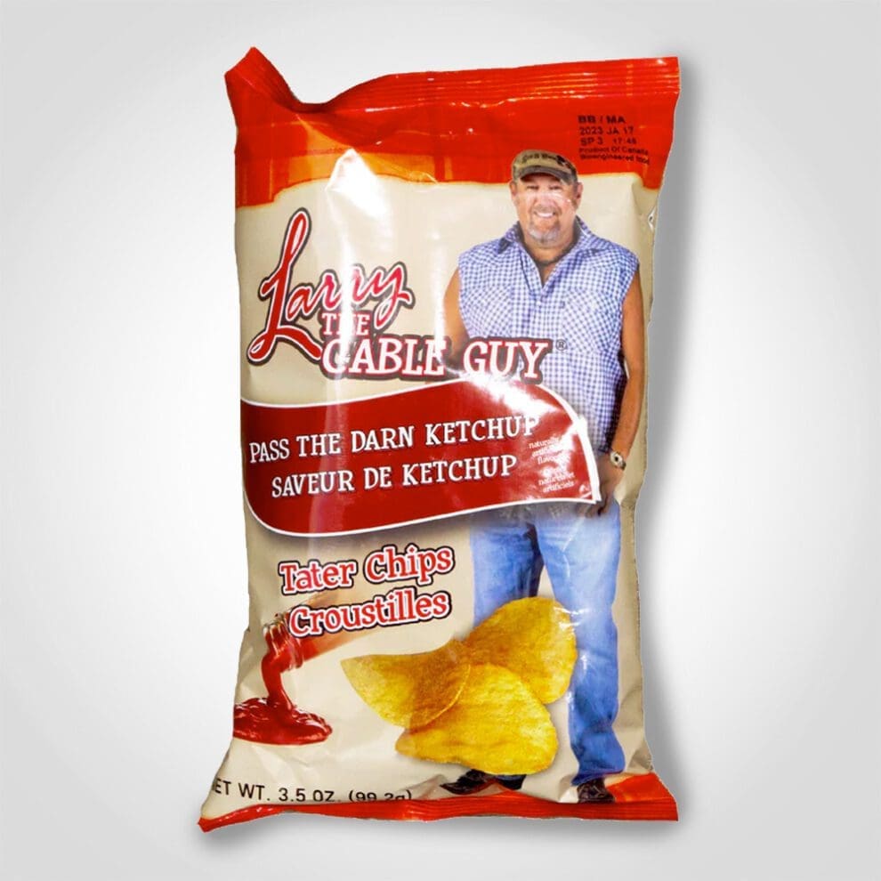 Larry The Cable Guy Pass the Darn Ketchup Tater Chips 3.5oz
