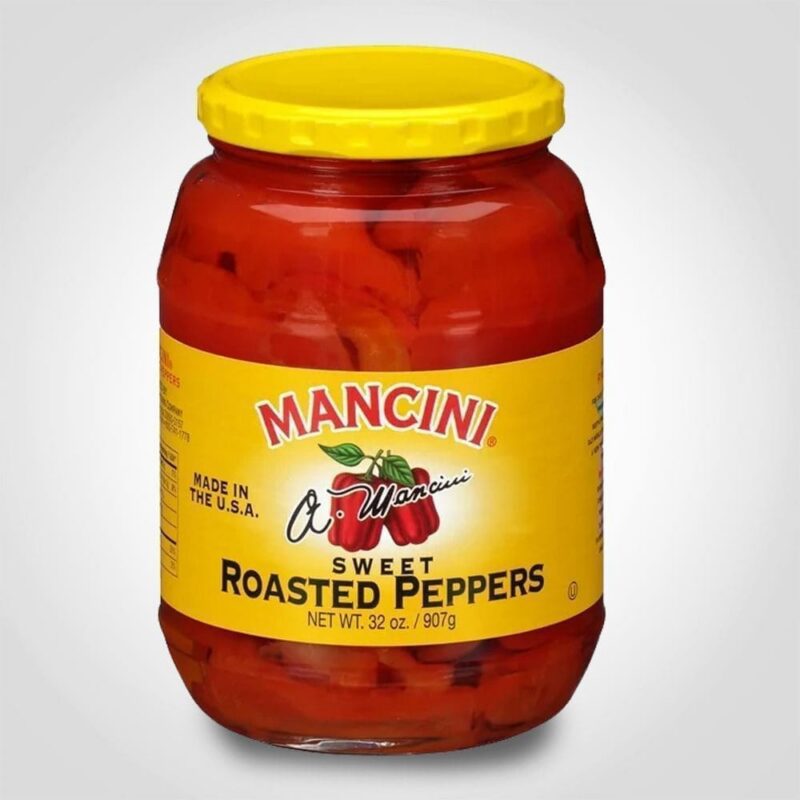 Mancini Roasted Sweet Red Peppers 32oz Jar | 12 PACK