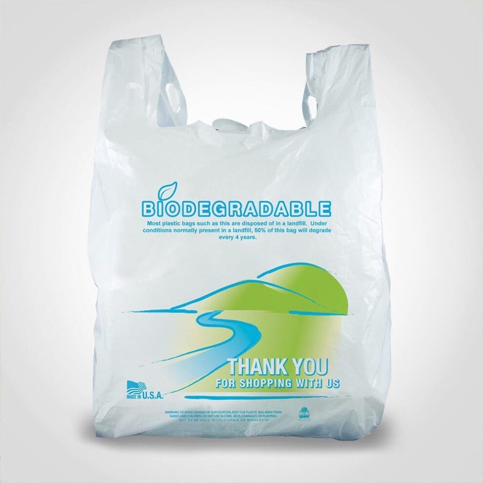 Shopping Bags | Biodegradable Plastic Bag with Earth Design